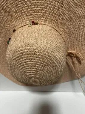 Lucky Brand | Bags | Lucky 7 Usa Floppy Beach Hat With Charmsshells ...